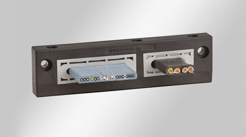 KEL-FL split cable entry frames for flat cables and prefabricated round cables / IP54